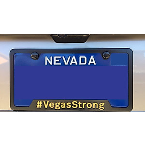 Vegas Strong License Plate Frame - Las Vegas License Plate Protector - Vegas Golden Knights Colors
