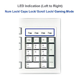 ELSRA Full Size Classic USB Wired Retro Membrane Keyboard with Numeric Keypad, Large L-Shaped Enter Key, Gray/Light Gray