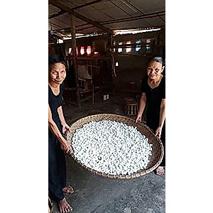 Mimi Organic & Natural Life, Mimi Organic 100 Natural Mulberry Silk Hand Face Yoga Towel 2 Layer | Newborn Baby and Woman Heavenly Soft Washcloth 12x12in 1pc, Off-White No Bleached Dyed