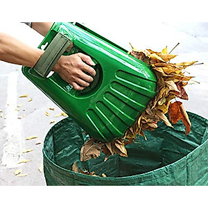 Gardzen Large Leaf Scoop & 12 Tines Gardening Leaf Rake Set, Comes with 72 Gallon Garden Bag