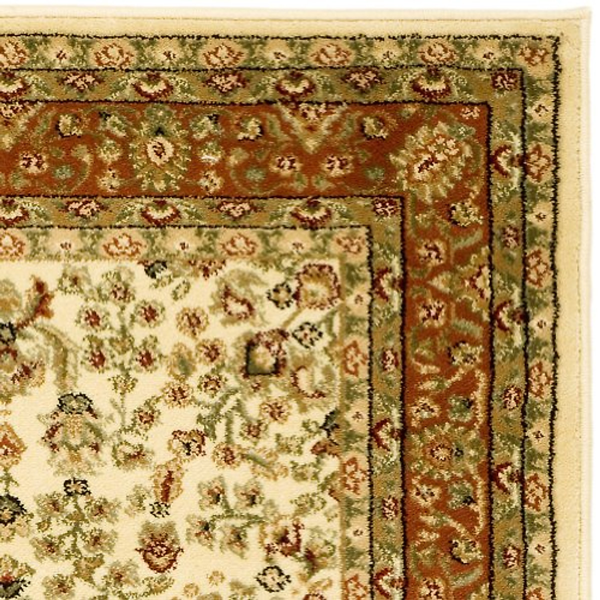 SAFAVIEH Lyndhurst Collection Accent Rug - 3'3" x 5'3", Ivory & Rust, Traditional Oriental Design, Non-Shedding & Easy Care, Ideal for High Traffic Areas in Entryway, Living Room, Bedroom (LNH214R)