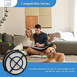 ZYZCBXZC 2 pack 24613 Pet Hair Eraser Filters - Compatible with Bissell 1650 2281 2475 Series Upright Vacuum and with 2461 Series Turbo Plus Vacuum, Part No # 1606751