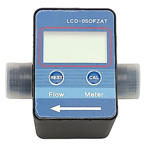 LCD Digital Liquid Meter Gasoline Water Flowmeter 2PCS G1/2in for Fuel Dispensers