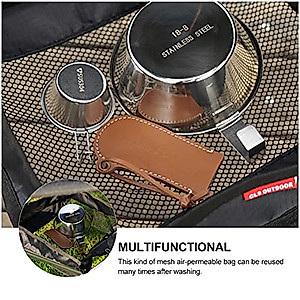 BESPORTBLE 2Pcs Outdoor Storage Bags Table Organizing Mesh Bags Storage Containers Camping Accessories