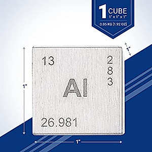 Aluminum Element Cube- Engraved - 1"