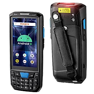 MUNBYN Android Barcode Scanner with Numeric Pad Mobile Computer with 2D Scanner 4.5-inch Handheld Rugged PDA, Android 9 Support Wireless Wi-Fi 4G LTE
