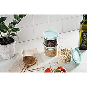 Godinger Food Storage Containers, Stackable Organization Canister Glass Jars - Small, Set of 3