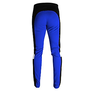 SCREENSHOTBRAND-P11031 Mens Hip Hop Premium Slim Fit Track Pants - Athletic Jogger Moto Cut & Sew Color Block Patch Bottoms-Royal-Medium
