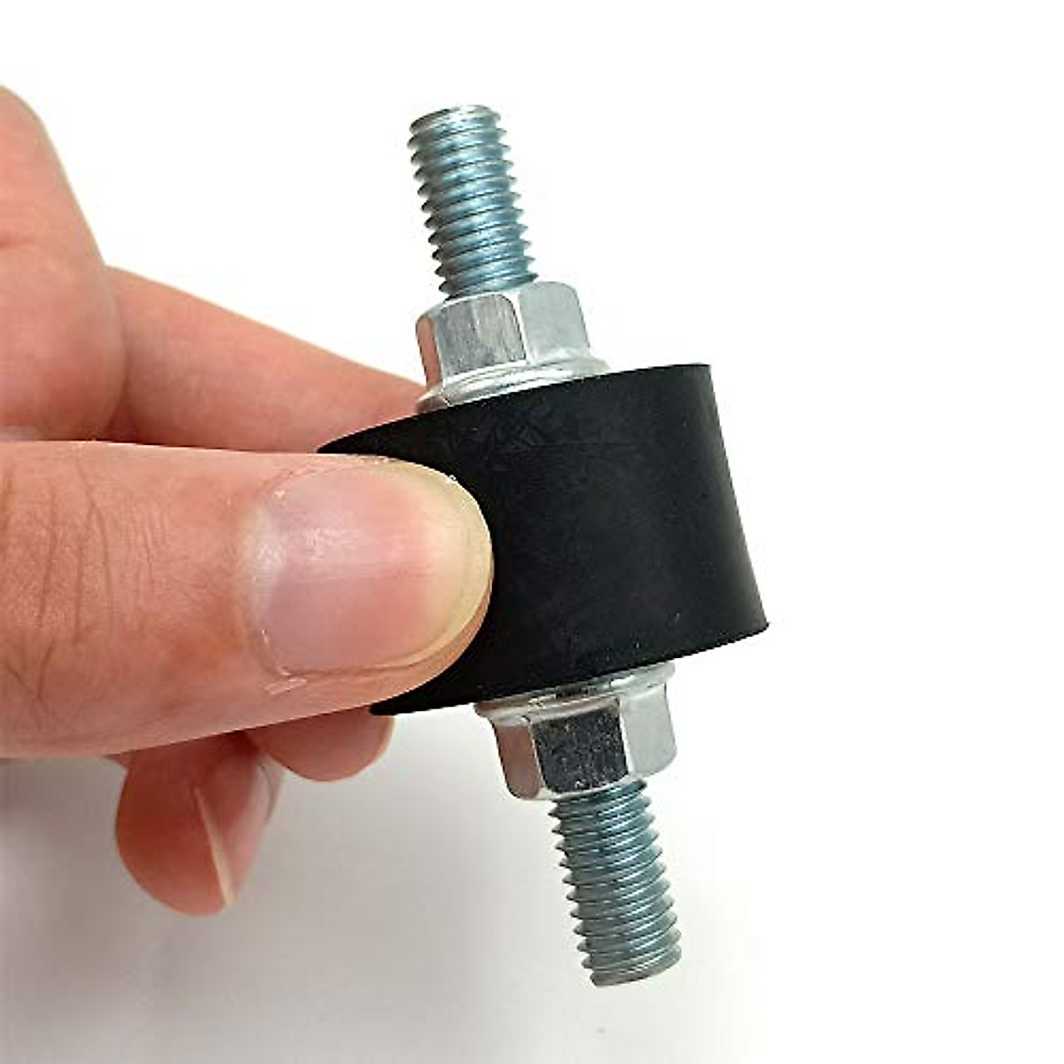 M8x23mm Rubber Studs Shock Absorber Anti-Vibration Isolator Mounts, 30x20mm Rubber Cylindrical Vibration Isolation Mount for Air Compressors Garage Motor Diesel Engines 4 PCS, with 8PCS M8 Locknuts