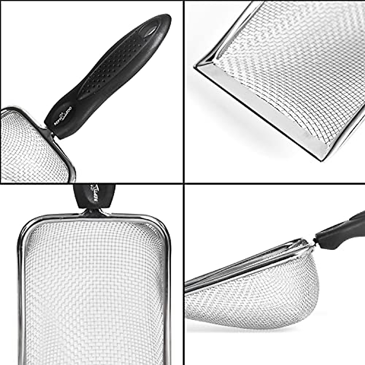 REPTI ZOO 2PCS Reptile Sand Fine Mesh Reptile Scooper Bearded Dragon Sand Shovel Terrarium Substrate Durable Litter Cleaner Corner Scoop Combo Set