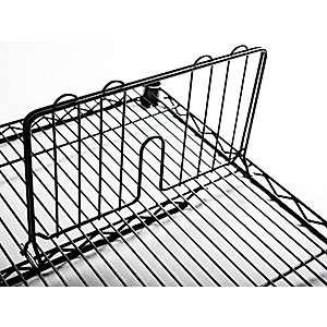 Omega 18" Wide Black Wire Shelf Divider