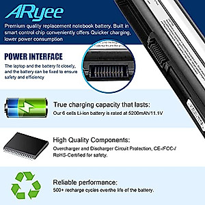 ARyee BTY-S14 5200mAh Laptop Battery Replacement for MSI GP60 GE60 CX61 GE620DX Series GE60 GE70 CR41 CX61 CR70 BTY-S14 BTY-S15 GE60 GE70 CR41 CX61 CR70 CR650 FR400 FX420 Notebook Battery