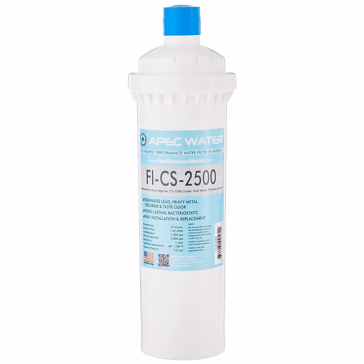 APEC Water Systems FI-CS-2500 Replacement Filter for CS-2500 Water Filtration System