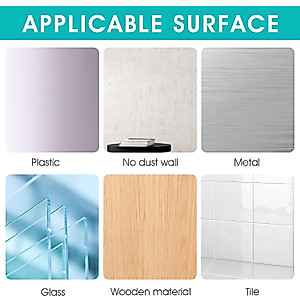 4 PACK Shower Caddy Adhesive Replacement, Shower Shelf Adhesive No Drilling, Adhesive Shower Hooks Strong Adhesive, Adhesive Hooks for Shower Caddy, Soap Holder, and Kitchen Racks (2.4x2.4 inch)