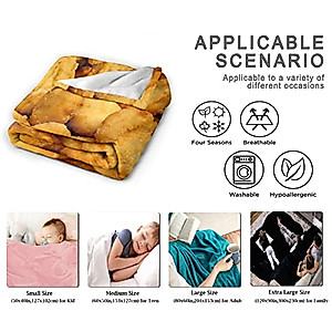 Golden Chicken Nuggets Throw Blanket - Funny Food Plush Blanket Best Gift - Bedding Quilt Home Decor for Couch Sofa Bed, 30"x40" for Toddlers Pets