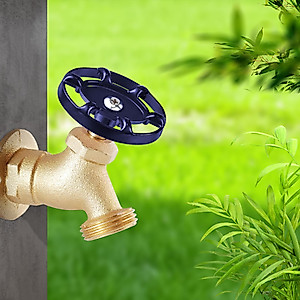 Dreyoo 2 Pack Outdoor Faucet Handles, Oval Spigot Handles Compatible with Arrowhead PK1290, 12 Point Faucet Knob for Outside Hose Bibb, Garden Valves and Frost Proof Wall Hydrants (Blue)