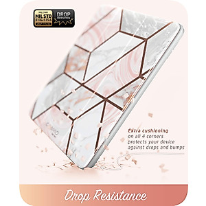 i-Blason Case for iPad 6th Generation, iPad 9.7 Case 2018/2017, [Built-in Screen Protector] Full-Body Trifold [Cosmo] Smart Cover with Auto Sleep/Wake & Pencil Holder for Apple iPad 9.7 Inch (Marble)