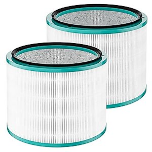 Fil-fresh 2-Pack HP01 HP02 Replacement Filter Kit, Compatible with Dyson HP01/HP02/DP01 Air Purifier, H13 True HEPA Filters and Activated Carbon, Replace 968125-03