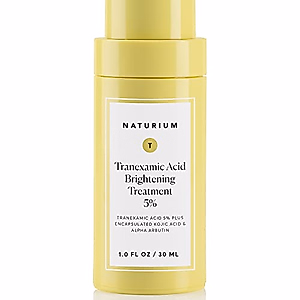 Naturium Multi-Bright Tranexamic Acid Treatment 5%, Brightening & Discoloration Skin Care Treatment, with Encapsulated Kojic Acid & Alpha Arbutin, 1 oz