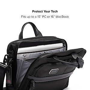 TUMI - Alpha 3 Slim Three Way Laptop Briefcase - 15 Inch Computer Bag for Men and Women - Black