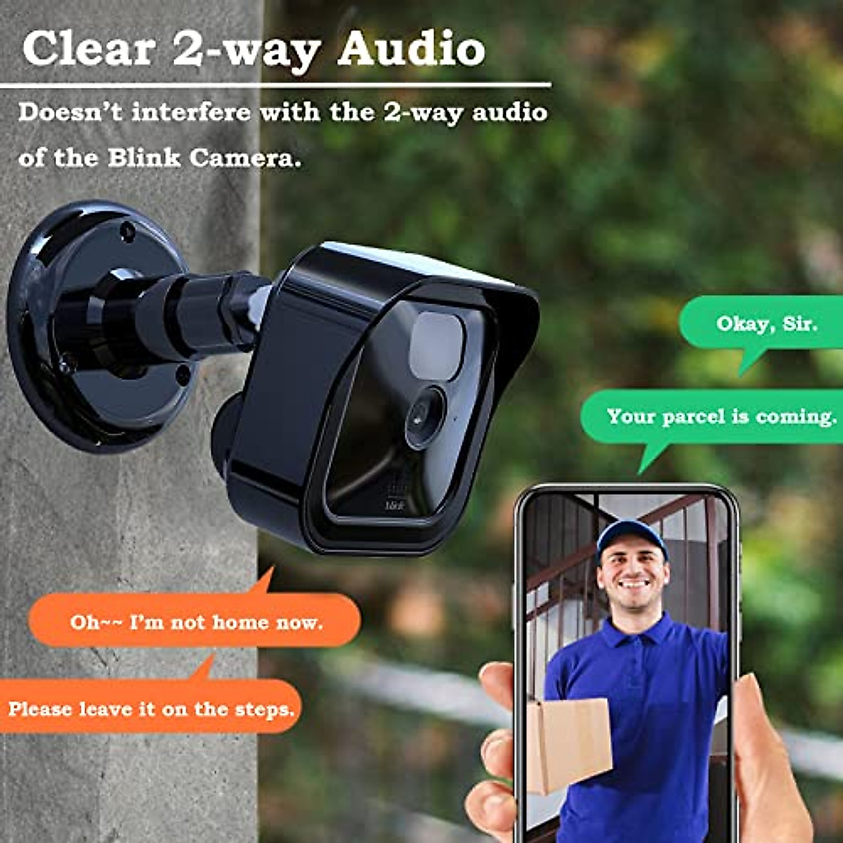 Blink Outdoor Camera Housing and Mounting Bracket, Weatherproof Protective Cover and 360 Degrees Adjustable Mount with Blink Sync Module 2 Outlet Mount for Blink Home Security System (3 Pack)