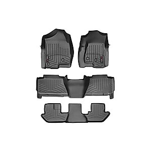 WeatherTech Custom Fit FloorLiners for Escalade ESV, Suburban, Yukon XL - Full Set (440031-44061-2-4), Black