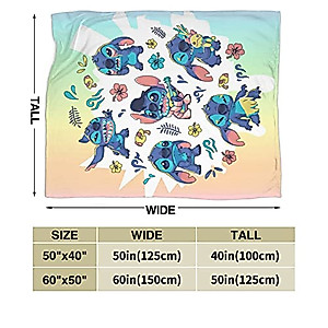 Ultra Soft Flannel Blanket Cartoon Throw Blanket for Sofa Bed Room,Suitable for All Seasons (50"x40")