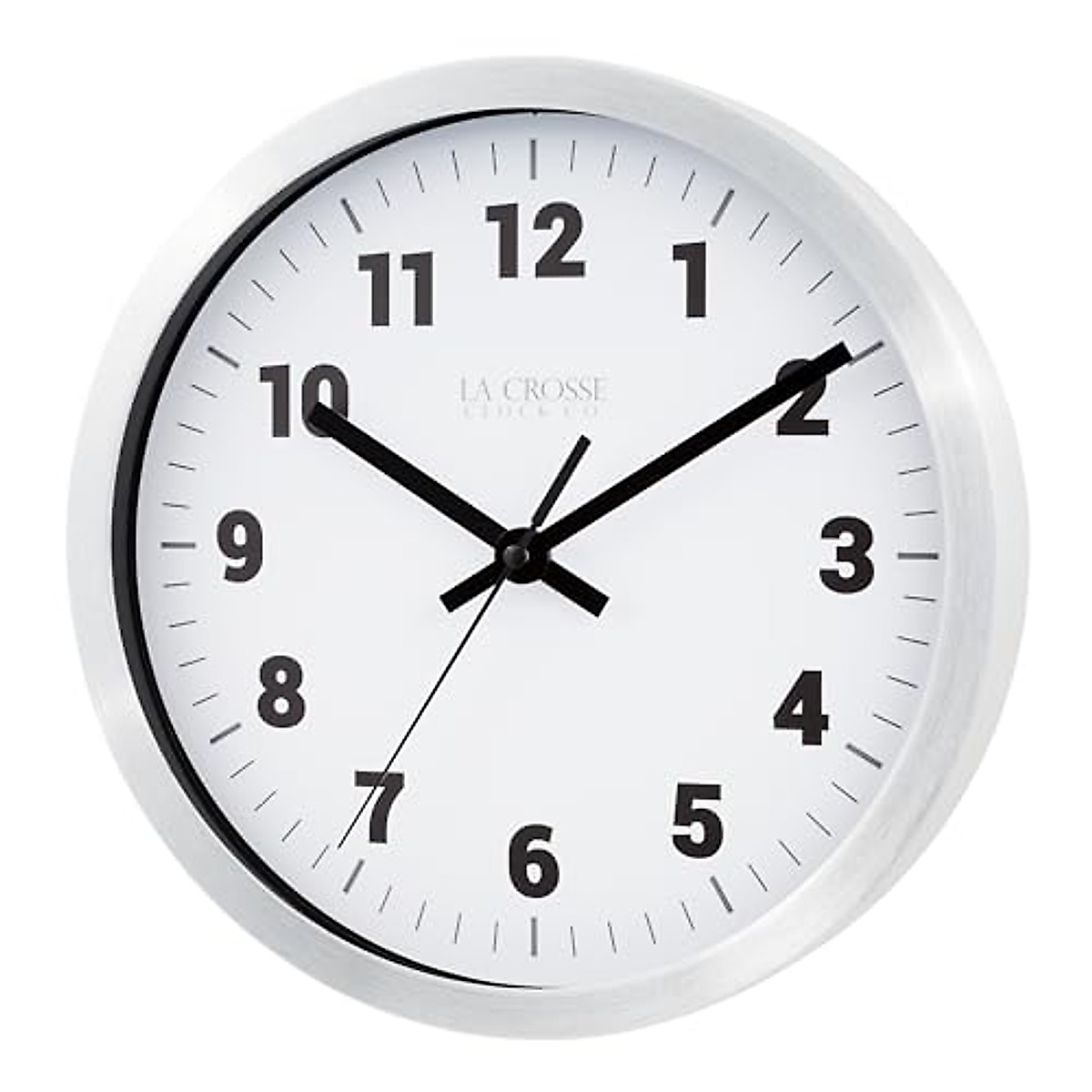 La Crosse Clock 404-2626 10-in. Nash Analog Quartz Wall Clock