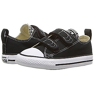 Converse Boys' Chuck Taylor All Star 2V Low Top Sneaker, Black, 6 M US Toddler