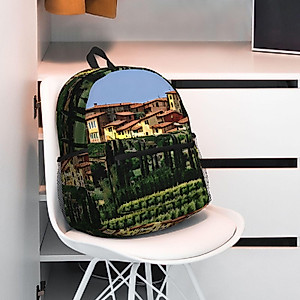 Lightweight Laptop Backpack,Casual Daypack Travel Backpack Bookbag Work Bag for Men and Women-Italy-Tuscan