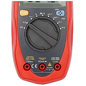 UT33A Digital Multimeter - UNI-T UT33A Handheld LCD Digital Multimeter Auto Range AC/DC Voltage DC Current Resistance Tester red+black