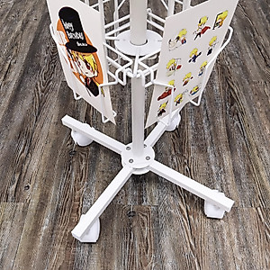 FixtureDisplays? 24-Pocket 5.5" Wide Pocket (Fits 5x7") Vertical Greeting Card Display Spinning Greeting Holiday Card Rack Floor Stand Pocket Size: 5.8"Wide X 8"High, 24 Pockets. 11703-Wht-NPF