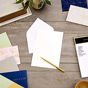 Hallmark Thank You and Blank Cards Assortment, Geometric Gold (24 Cards with Envelopes for Baby Showers, Wedding, Bridal Showers, All Occasion)