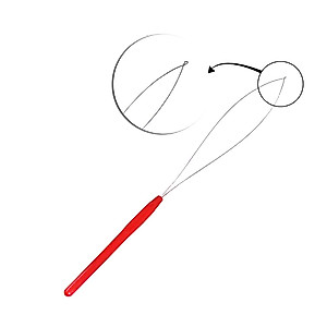 6 Pcs Plastic Hair Extension Loop Needle Threader Pulling Hook Tool Micro Nano Bead Device Tool for Hair Extensions and Feather Extensinos (Multicolored)