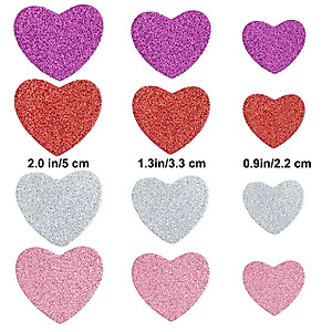 JOYIN 126+ Pcs Valentines Day Craft Gift Set with 100 Heart Doilies, 24 Pcs Foam Hearts & 2 Bags of Foam Heart Stickers for Kids, Tableware Decoration, Home Activitie, Kitchen Disposable Table Doilies