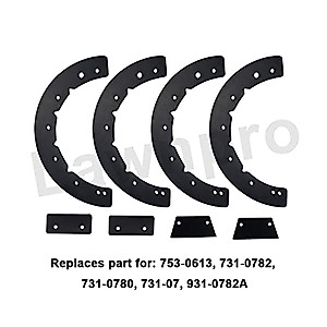 8-Pack 731-0782 Snow Blower Paddle Kit Compatible with MTD 21" Two-Cycle Single & Stage Snowblowers, Replacement for 731-0781 731-0780 721-0287 931-0782A 73-016 753-0613 (Without Hardware)