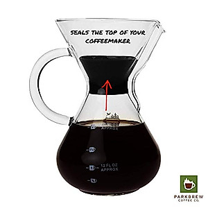 Chemex Pour Over Coffee Lid – Made by ParkBrew Coffee Co. and Fits Chemex 6, 8, and 10 Cup PourOver Coffee Carafe, Bodum, Bean Envy, Coffee Gator, and Other Classic Pour Over Coffee Makers or Drippers