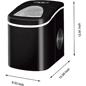 EJFC 26lb. Portable Countertop Ice maker, Black