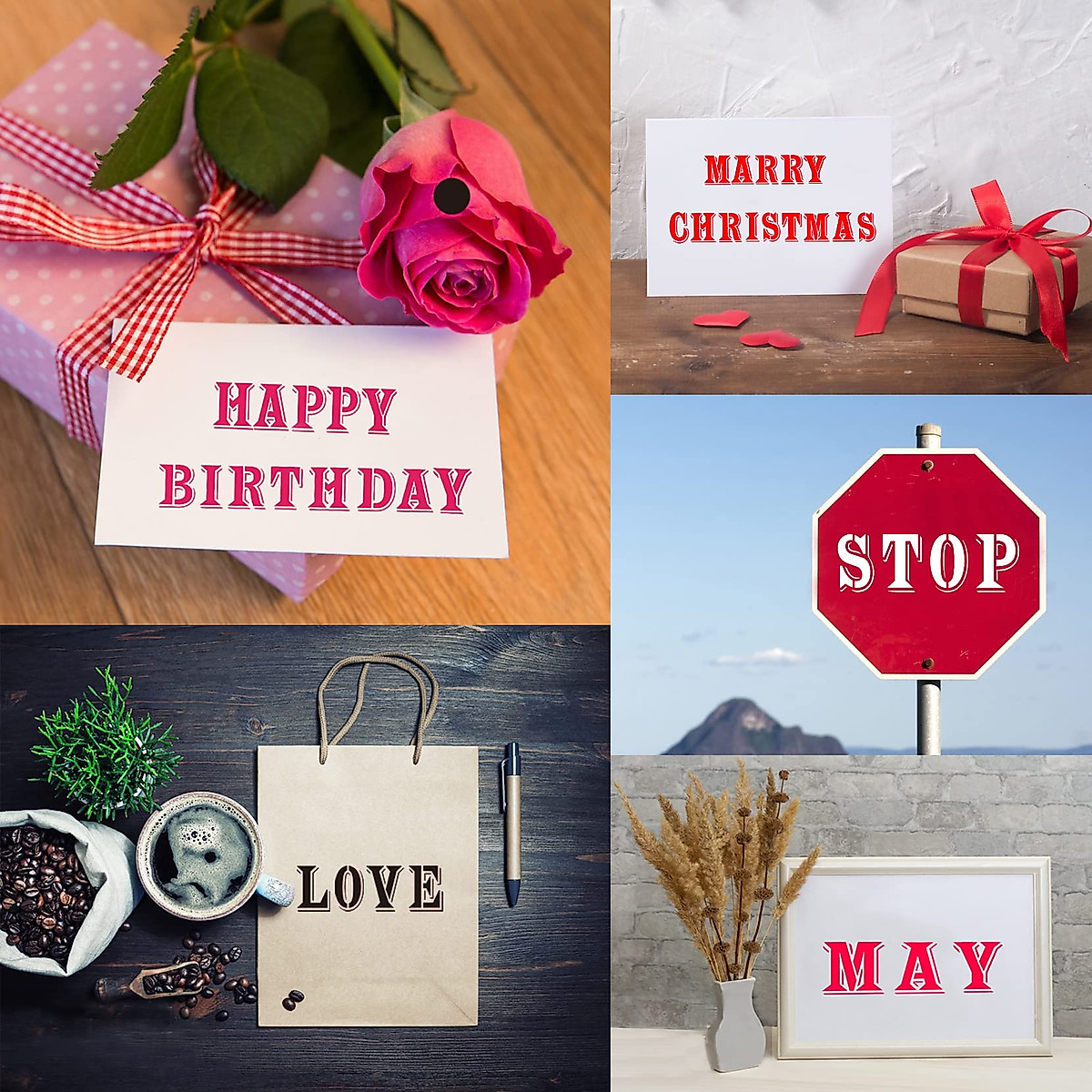 42PCS Letter Stencils 4 inch Reusable Plastic, Alphabet Craft Stencils and Number, Art Craft Stencils, Number Templates Letter Stencils for Wood, Wall, Fabric, Rock, Chalkboard, Signage