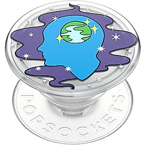 PopSockets Plant-Based Phone Grip with Expanding Kickstand, Eco-Friendly PopSockets for Phone - Translucent Open Minded