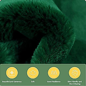 Higliocas Dining Chairs Set of 2, Kitchen Chairs with Velvet Upholstered, Modern Living Dining Room Accent Armchairs with Metal Legs, Green