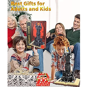 Snlywan Lord of Castle Architecture Building Blocks with LED Light for Adults and Kids,The King of Magic Rings Dark Tower,STEM Toy Gifts for Adults and Kids(969PCS)