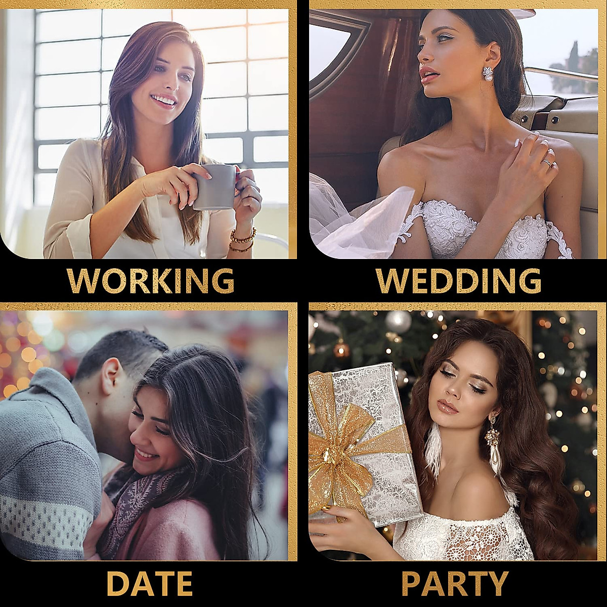 Larbois 7 Pairs False Eyelashes, Fluffy Dramatic Fake Eyelashes Strips Cross Soft Natural Faux Mink Lashes 3D Volume Reusable Wispy Lashes Pack