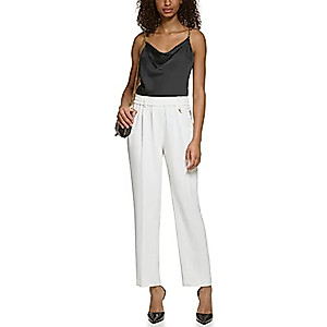 Karl Lagerfeld Paris Women's Everyday Relaxed Casual Pant, Soft White, 6