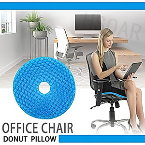 Donut Pillow Hemorrhoid Tailbone Cushion – Seat Cushion Pain Relief for Coccyx, Prostate, Sciatica, Pelvic Floor, Pressure Sores, Pregnancy, Perineal Surgery, 15.7 x 15.7 Inches