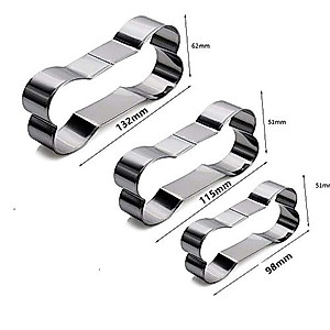Stainless Steel Metal Dog Bone Shape Cookie Cutter Set, Treats and Crafts