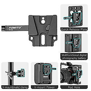 Fomito V-Mount V-Lock Base Station Quick Release Plate VK-02