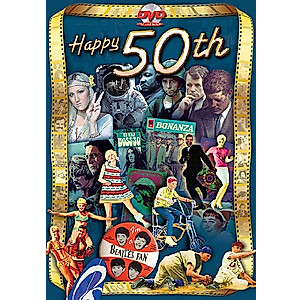 Happy 50th Birthday DVD Greeting Card & Mini-Book Combo: A Flickback Decade DVD Combo
