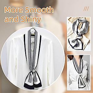 Dailyacc Hair Scarf for Women Fashion Silky Satin Headscarf Wrap Breathable Lightweight Neck Scarves For Handbag Accessories（Long 59"*5.9"