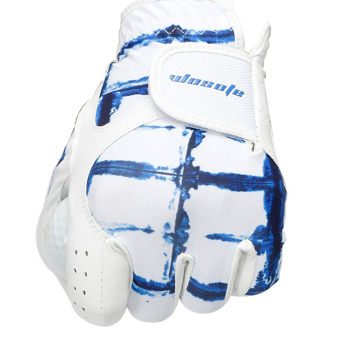 wosofe Golf Glove for Men's Left Hand White Soft Leather Breathable Professional Golf Hand Wear … (Medium)